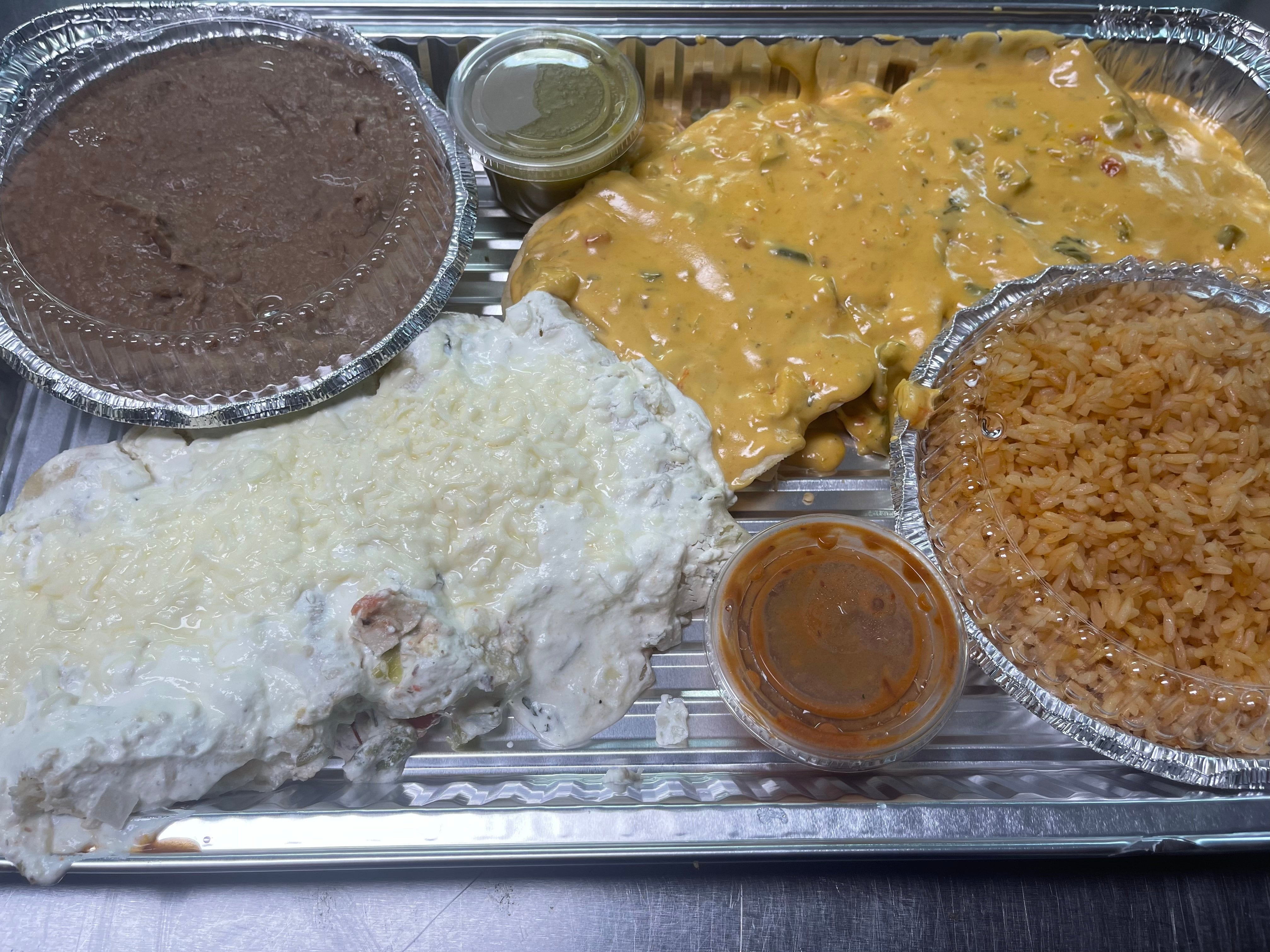 12 Enchiladas tray | Eventos to Go